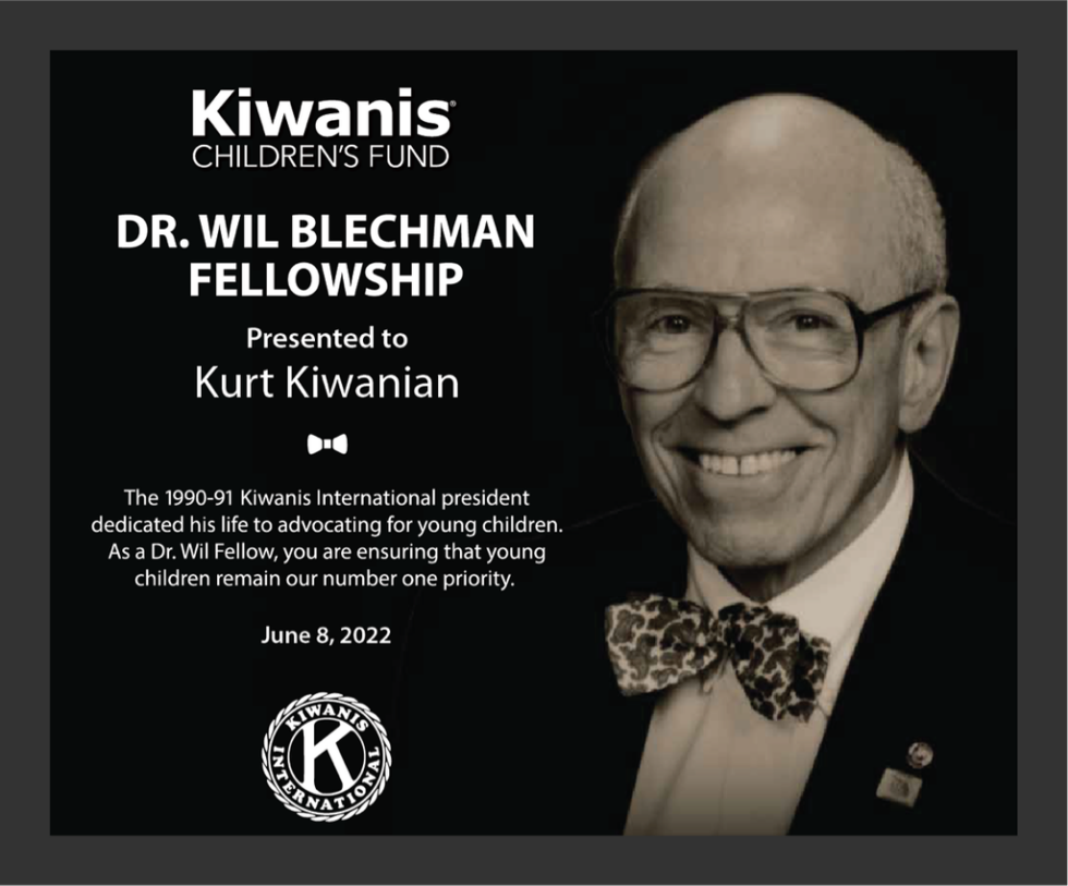 Dr. Wil Blechman Fellowship | Kiwanis International